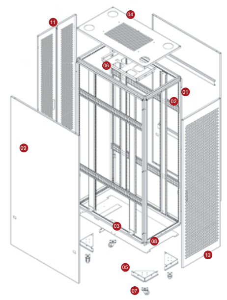 Server Rack 19 inches rack server cabinet 32U 47U network cabinet IDC ...