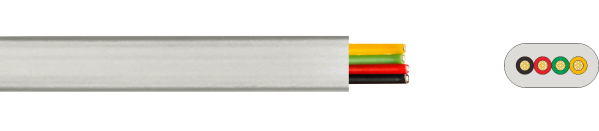 4 Way Flat Telephone Cable Indoor 4 Core White Unshielded Flat Hdpe ...