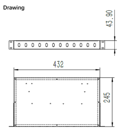 1U 19inch Full Loaded Fixed Rack Mount Fiber Patch Panel