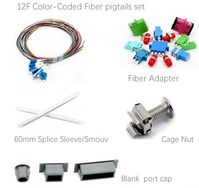 2U 19" Full Loaded Fixed Rack mount Fiber patch panel