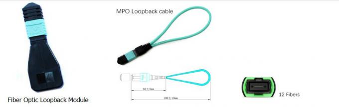 12 Fibers MPO OM3 Fiber Optic Loopback Module /Cable